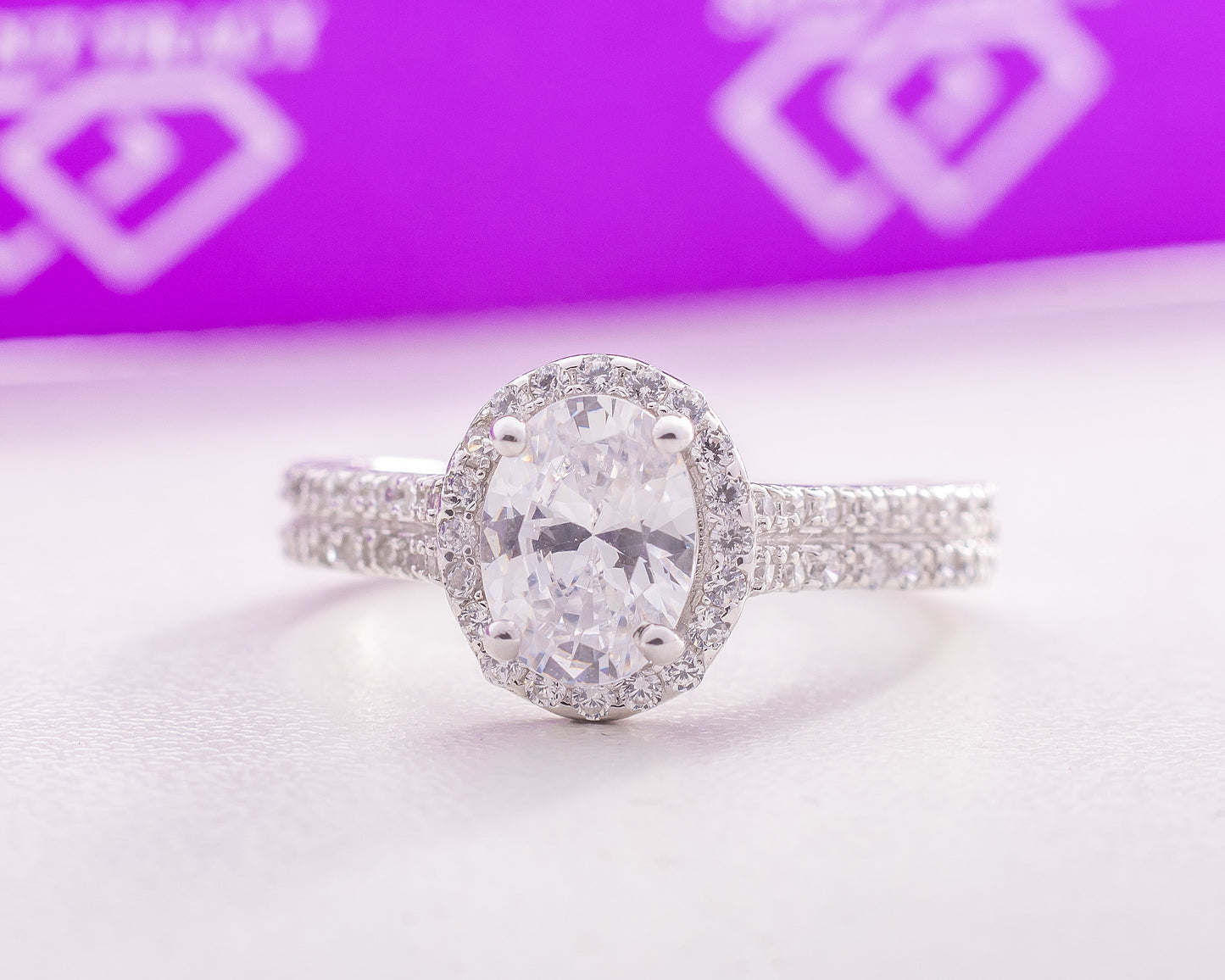 Janelle Sterling Silver Engagement Ring – Saint Tracy London